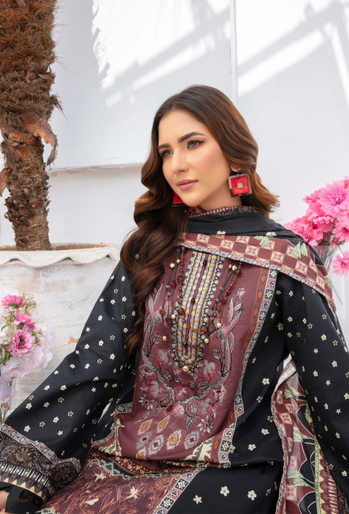 Embroidered Lawn - D09 – Humdum