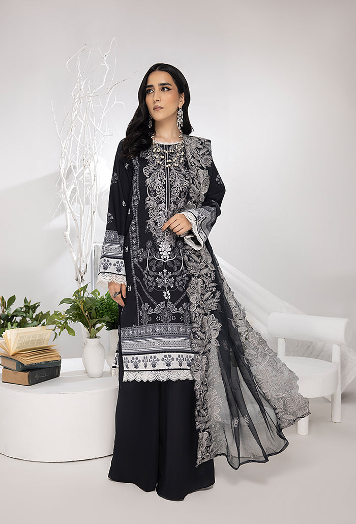 Monochrome Digital Printed Lawn collection-08 – Humdum