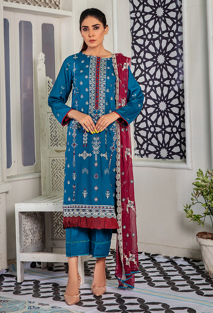 Embroidery slub linen collection-Noir -NR-01 – Humdum