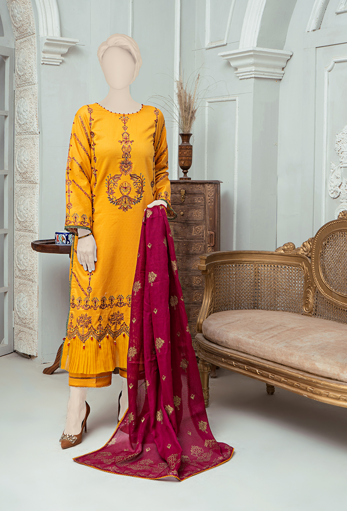 SEHAR COLLECTION-EMBROIDERED SELF JACQUARD COLLECTION – Humdum