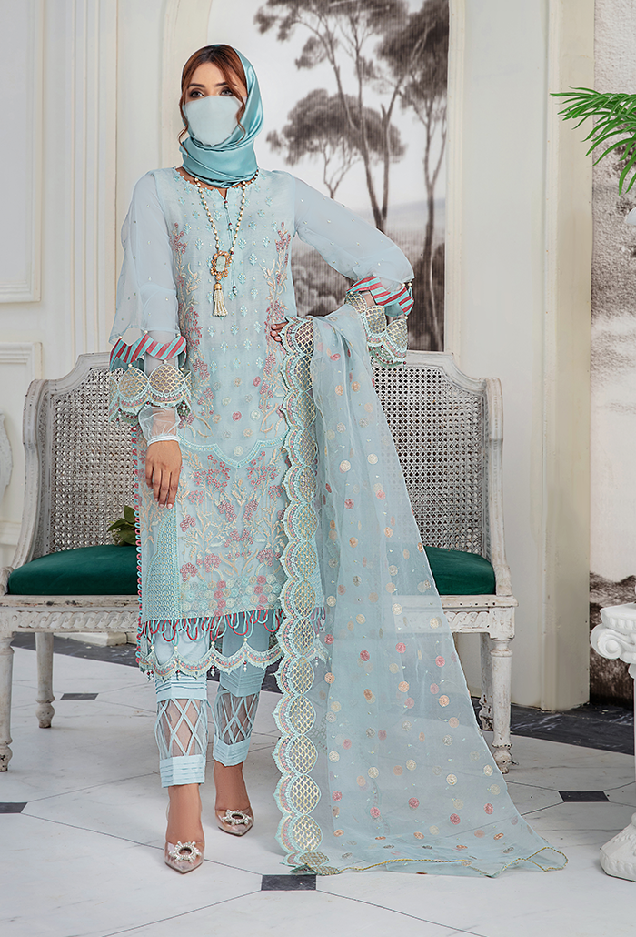 HAZEL-EMBRODERED ORGANZA COLLECTION-HZ-10 – Humdum