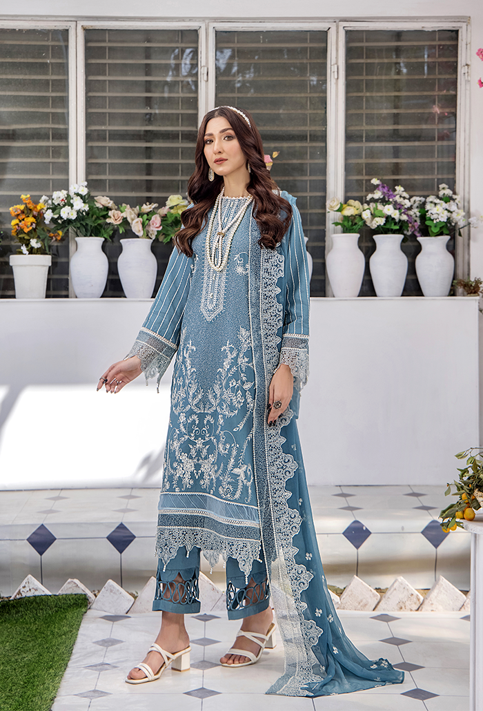 AFSOON COLLECTION-EMBROIDERED SWISS LAWN-AF-03 – Humdum